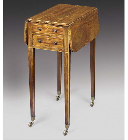 A GEORGE III MAHOGANY WORK-TABLE