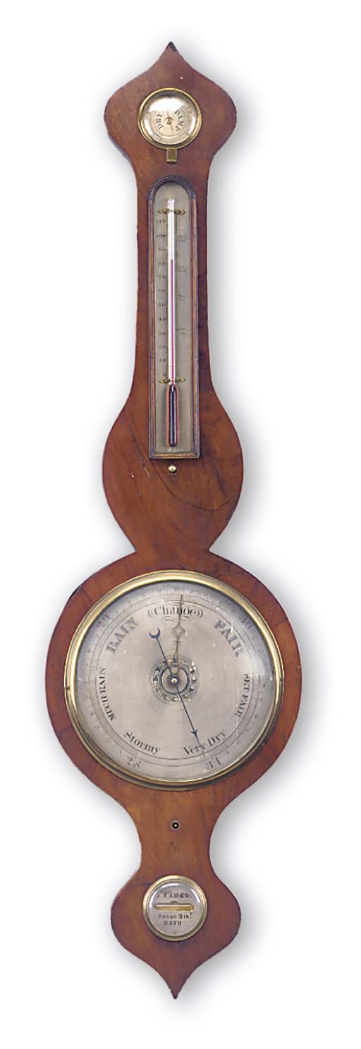 A Victorian mahogany 'four dial' wheel barometer , JACOB EAMES, BATH ...