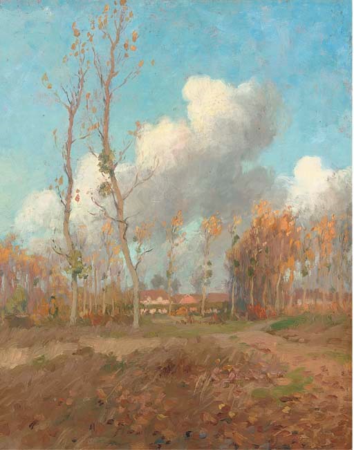 Alexandre Jacob (French, 1876-1972) , Poplars before a village | Christie's