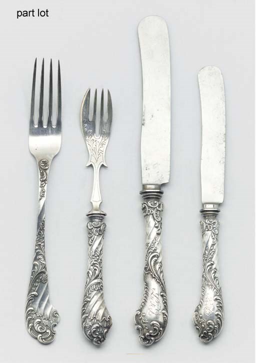 A GERMAN SILVER PART FLATWARE SERVICE , LATE 19TH CENTURY | Christie's