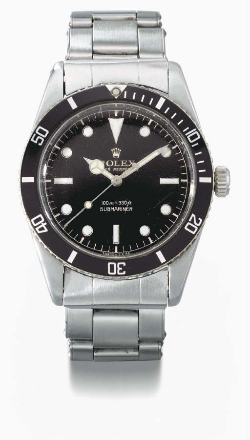 Rolex. A stainless steel self-winding waterproof wristwatch with sweep ...