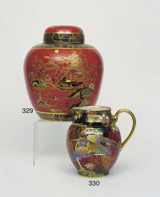 A CARLTON WARE 'TEMPLE' PATTERN GINGER JAR AND COVER | Christie's