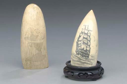 A GROUP OF ASSORTED SCRIMSHAW, , 19TH CENTURY, | Christie's