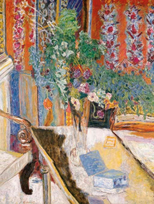 Pierre Bonnard (1867-1947) , Intérieur avec des fleurs | Christie's