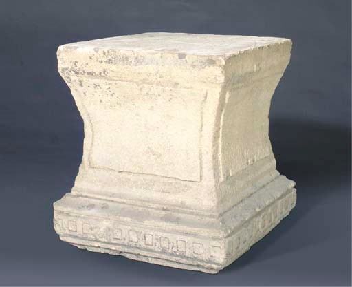 A STONE GARDEN PEDESTAL/BASE | Christie's