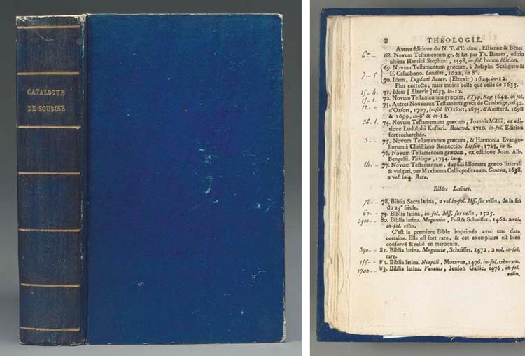 SOUBISE, Charles de Rohan, Prince de (1715-1787) -- Catalogue des ...