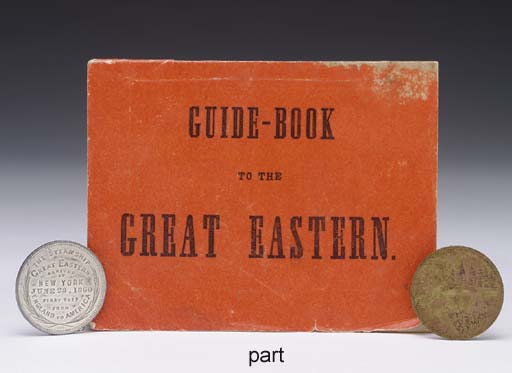 A pair of cameo engraved shells, a pair of coins and a guide book for ...