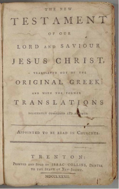 BIBLE, English, New Testament. The New Testament of our Lord and ...