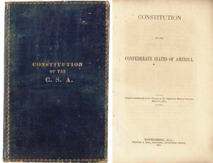 [CONFEDERATE STATES OF AMERICA]. Constitution of the Confederate States ...