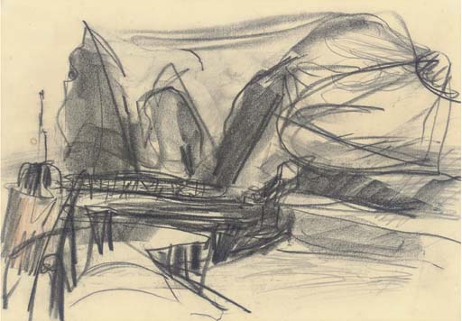 Peter Lanyon (1918-1964) , Sketch for Mullion Bay - The Cliffs | Christie's