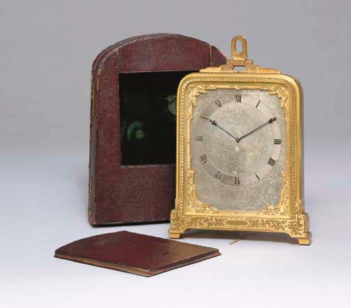A rare Victorian gilt-brass and ebony timepiece in the form of a mortar ...