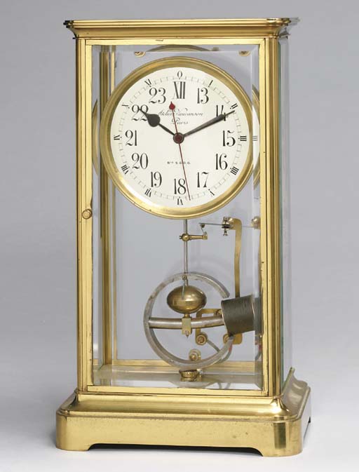 A rare Victorian gilt-brass and ebony timepiece in the form of a mortar ...