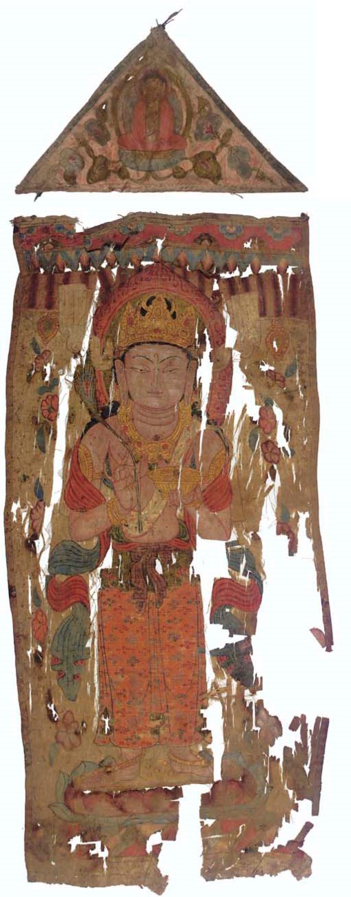 AN EXTREMELY RARE AND IMPORTANT TANG DYNASTY PAINTING ON SILK