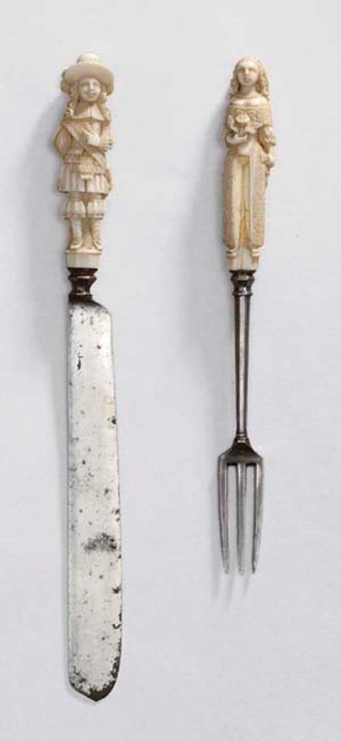 A CARVED IVORY AND STEEL CUTLERY SET , DUTCH, 17TH CENTURY | Christie's