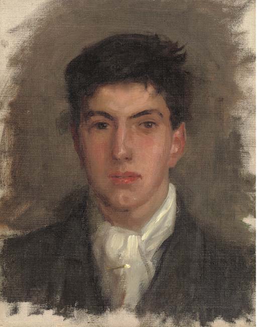 Henry Scott Tuke, R.A., R.W.S. (1858-1929) , Portrait of Johnny Jackett ...