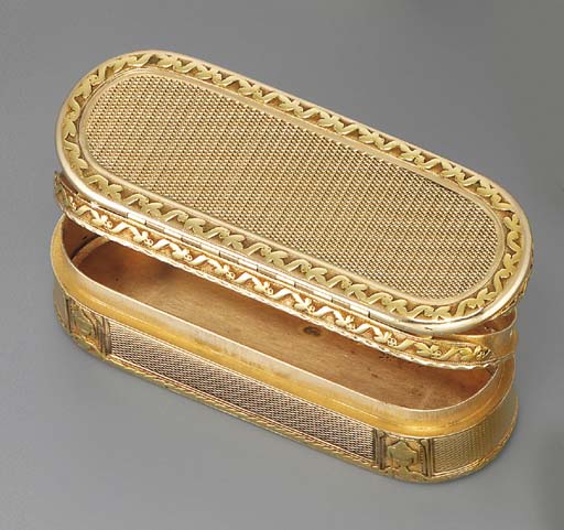 A VERY FINE LOUIS XV FOUR-COLOUR GOLD SNUFF-BOX , BY JEAN-BAPTISTE ...