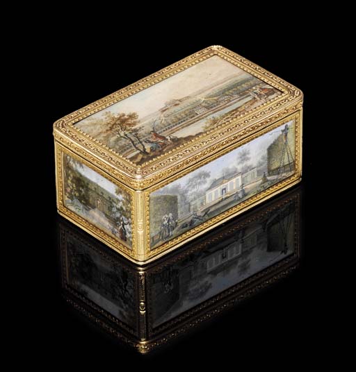 A VERY FINE LOUIS XV FOUR-COLOUR GOLD SNUFF-BOX , BY JEAN-BAPTISTE ...