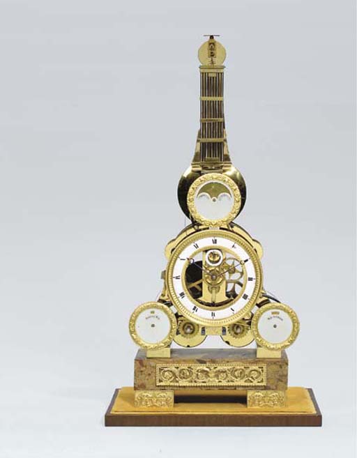 An Austro-Hungarian and painted sheet-iron grande sonnerie and musical ...