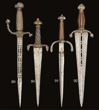 A COMPOSITE ITALIAN QUILLON DAGGER
