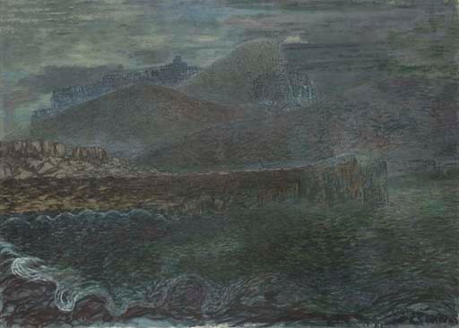Jóhannes S. Kjarval (Icelandic, 1885-1972) , Landslag (Fantasy ...