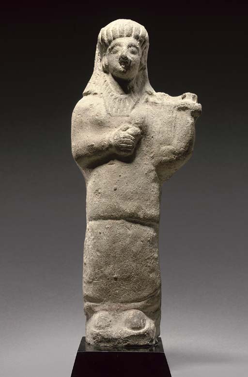A EUROPEAN NEOLITHIC POTTERY STEATOPYGOUS IDOL , CIRCA 5TH MILLENNIUM B ...