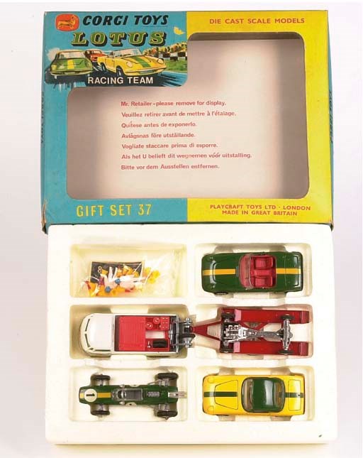 A Corgi Gift Set 37 Lotus Racing Team | Christie's