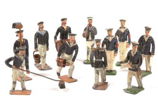 Heyde 45mm. lead Sailors in blue and white uniform | Christie's