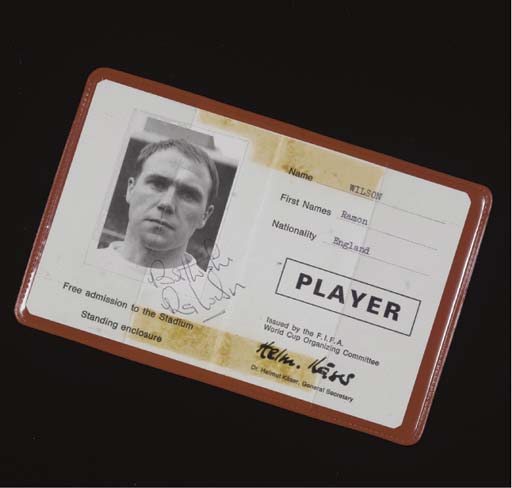 OFFICIAL 1966 PLAYERS PHOTO ID CARD ISSUED TO RAY WILSON
