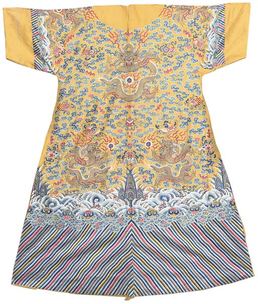 AN IMPERIAL YELLOW FORMAL COURT ROBE (CHI'FU)