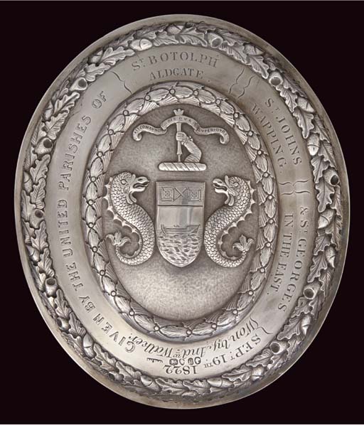 A VICTORIAN SILVER ROWING PRIZE ARM BADGE,