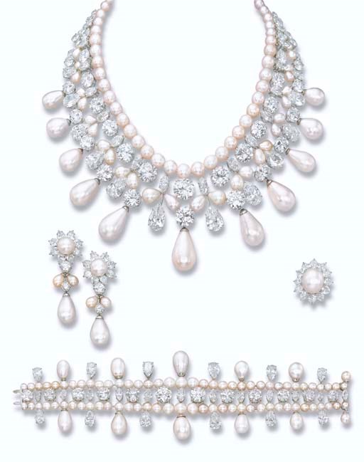 'THE GULF PEARL PARURE' A UNIQUE AND MAGNIFICENT NATURAL PEARL AND ...