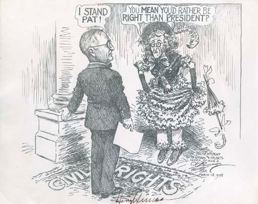 [TRUMAN, Harry S.] BERRYMAN, C. K. Printed cartoon signed ("Harry S ...