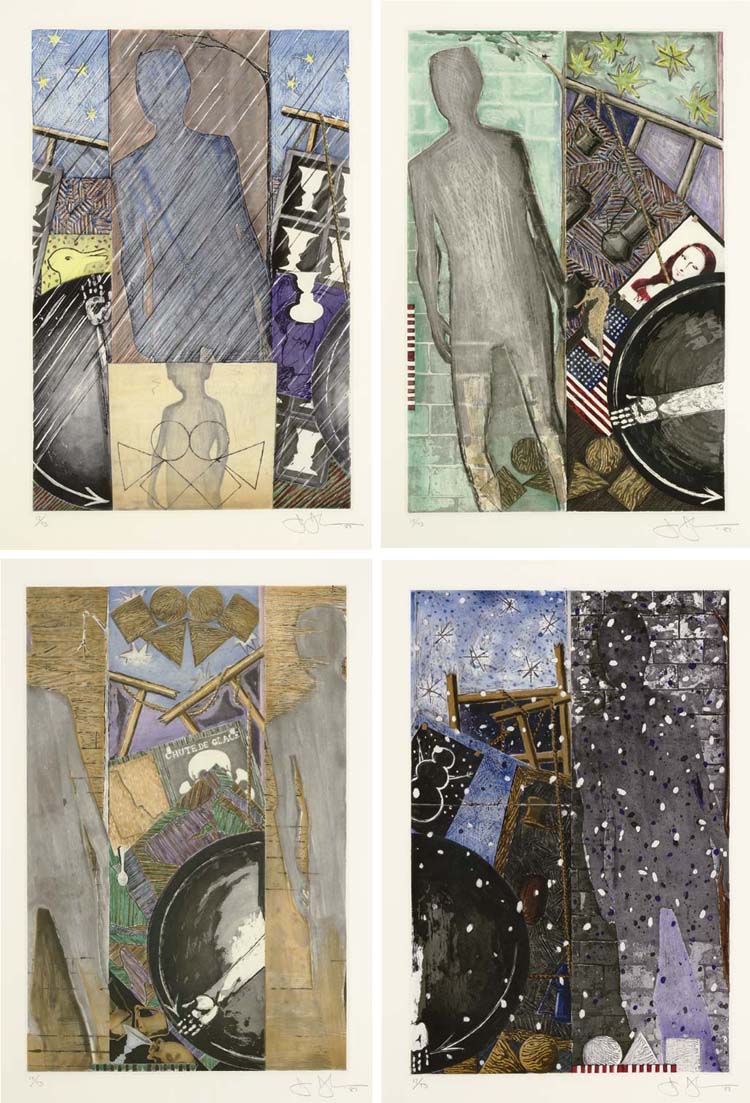 JASPER JOHNS , The Seasons (Spring, Summer, Fall, Winter) (ULAE 238-41 ...