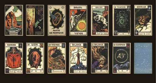 Muchery Astrological Tarot, circa 1927 (?), Paris, B. P. Grimaud ...