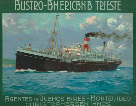 Anonymous, 20th Century , The Austro-Americana Trieste Line Laura ...