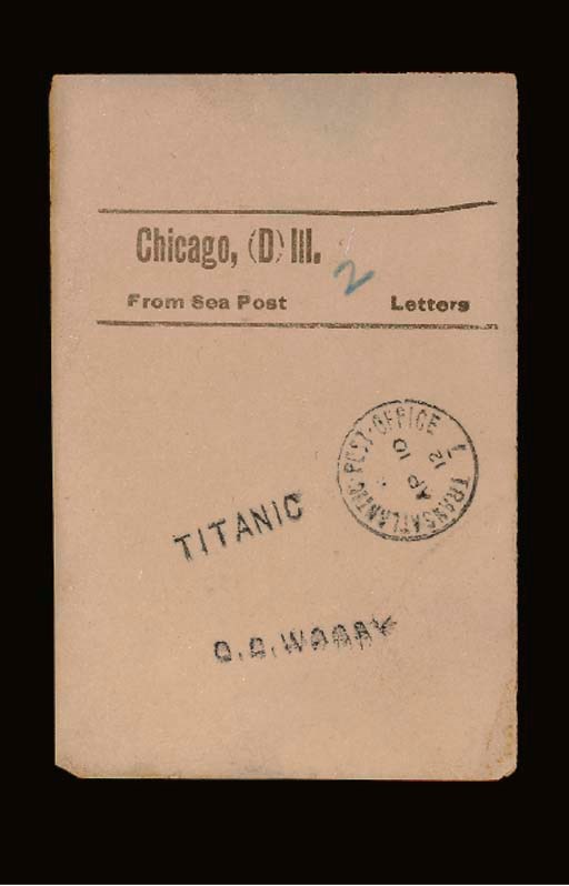 A FACING SLIP FROM A POSTAL CLERK ON BOARD R.M.S. TITANIC | Christie's