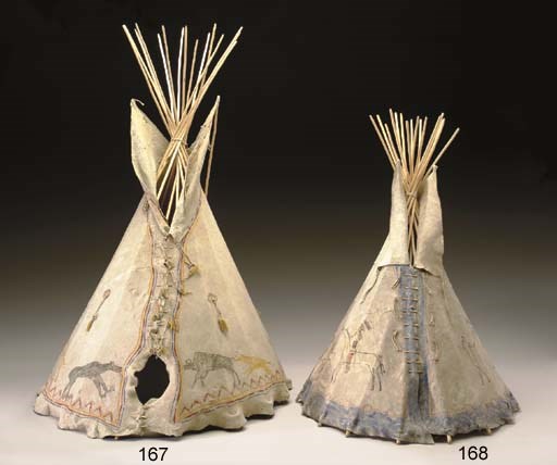 A CHEYENNE PAINTED HIDE MODEL TIPI | Christie's