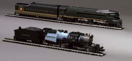 A Pennsylvania Railroad 4-4-4-4 T-1 Duplex Steam Locomotive and Tender ...