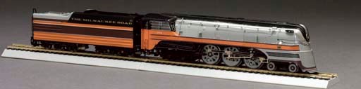A Milwaukee Road Hiawatha Streamlined F7 4 6 4 Steam Locomotive And