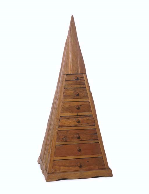 PYRAMID-SHAPED NATURAL WOOD DRESSER | Christie's