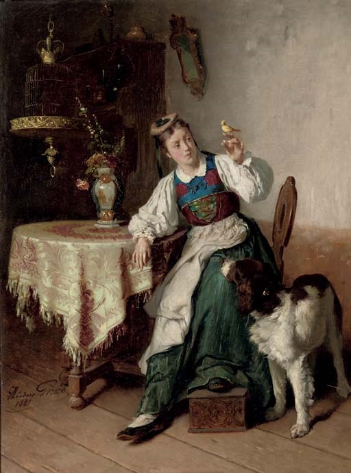 Théodore Gérard (Belgian, 1829-1895) , Good company | Christie's