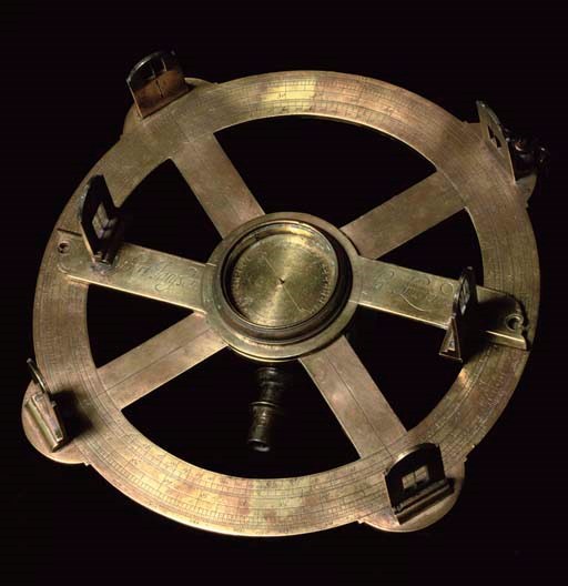 A DUTCH BRASS SURVEYORS CIRCUMFERENTOR OR 'DUTCH CIRCLE HOLLANDSE ...