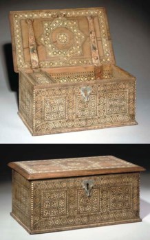 A NASRID BONE INLAID WOOD CHEST , SOUTHERN SPAIN, 15TH CENTURY | Christie's