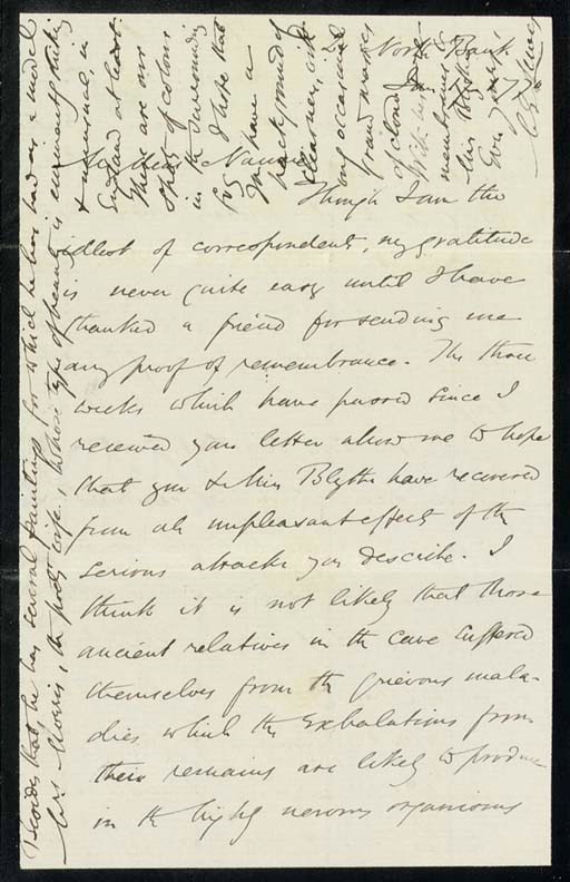 ELIOT, George [i.e. Marian Evans (1819-1880)]. Series of 9 autograph ...