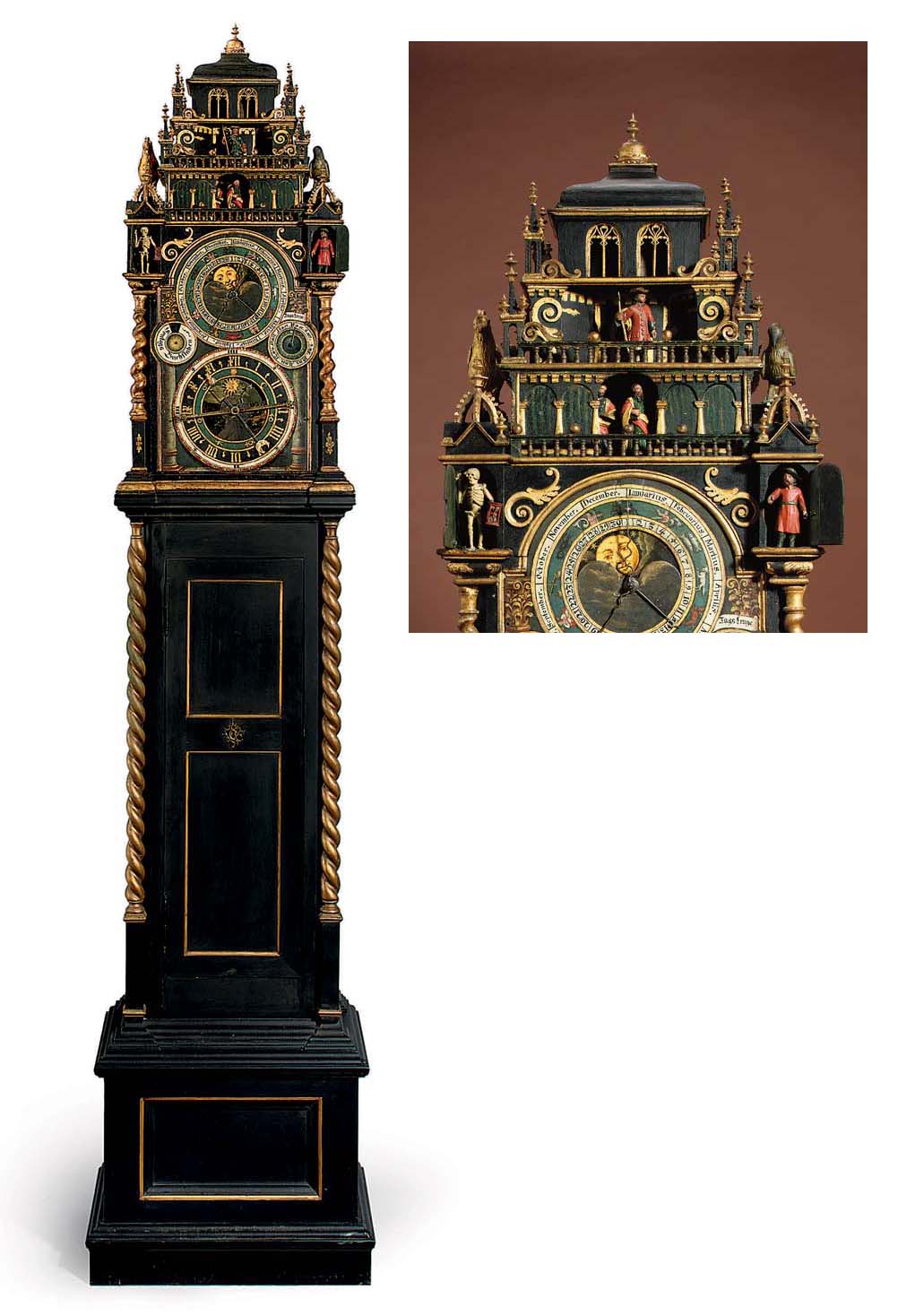 A Victorian brass mechanical orrery timepiece , A. CARR, CHEADLE. MID ...