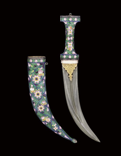 A MUGHAL ENAMELLED DAGGER , NORTH INDIA, LATE 18TH CENTURY | Christie's
