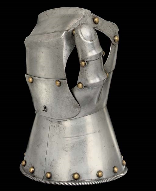A GERMAN LOCKING-GAUNTLET, IN MID-16TH CENTURY STYLE