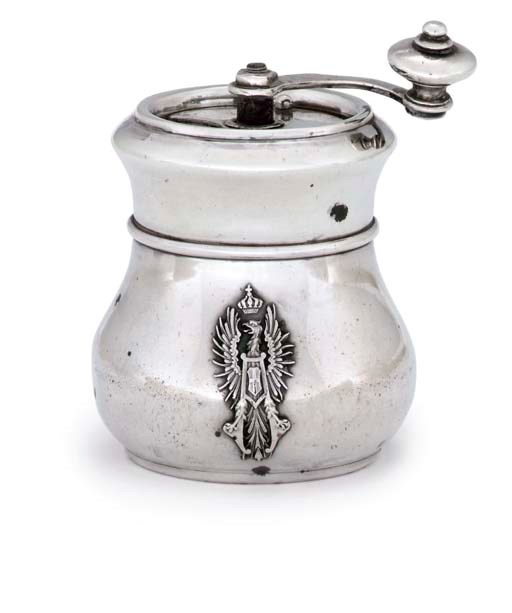 A FRENCH SILVER PEPPER MILL , MARK OF FLAMANT ET FILS, PARIS, CIRCA ...