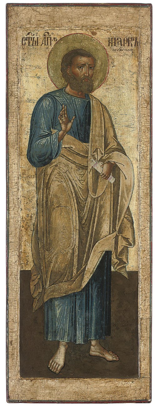 THE HOLY APOSTLE MARK THE EVANGELIST , RUSSIAN, 19TH CENTURY | Christie's