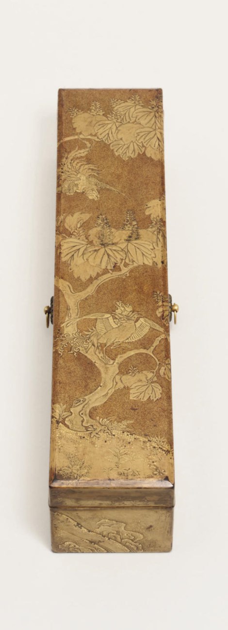 A lacquer fubako [poem paper box]